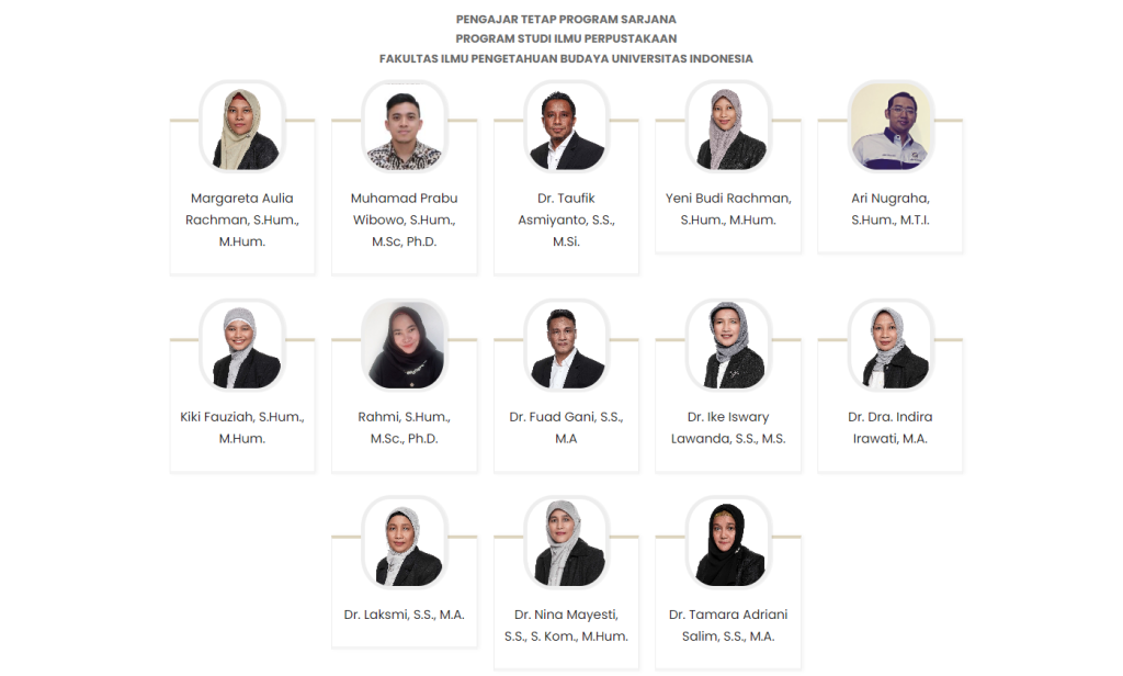 Profil Jurusan Ilmu Perpustakaan Universitas Indonesia | Dunia Perpustakaan